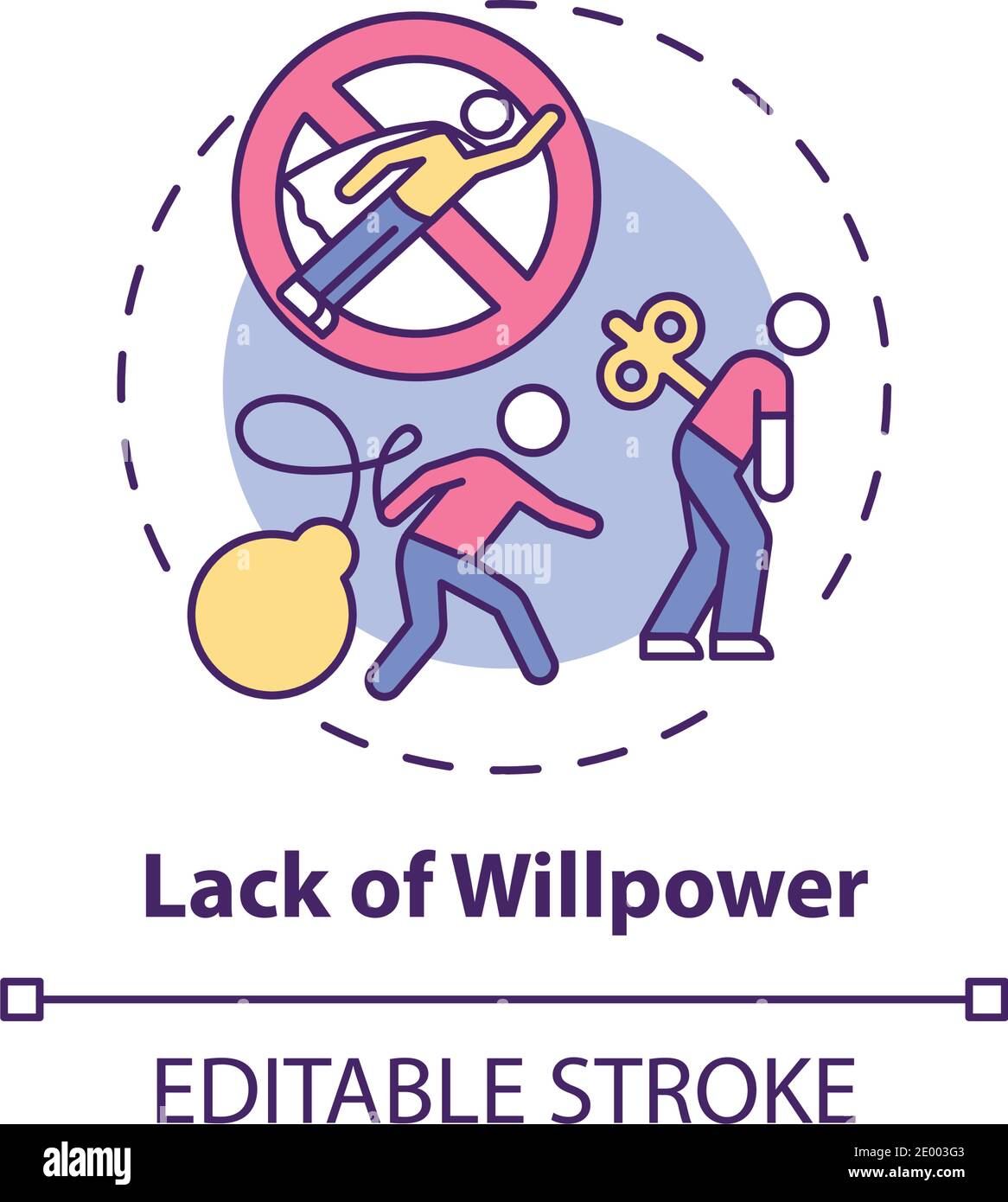 Willpower lacking concept icon Stock Vector Image & Art - Alamy