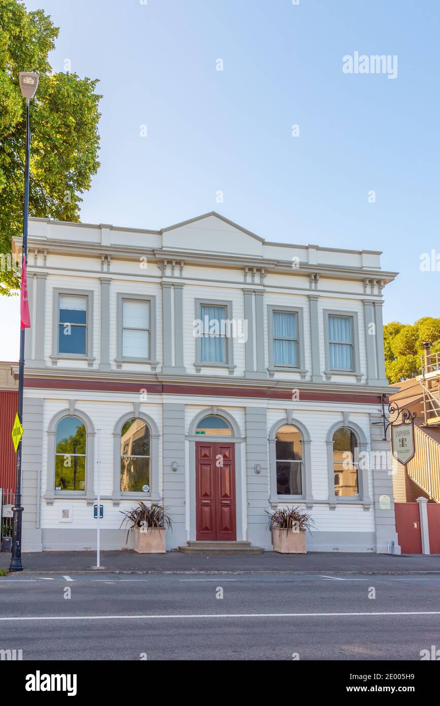 Historical buildings in the center of Greytown, New Zealand Stock Photo ...