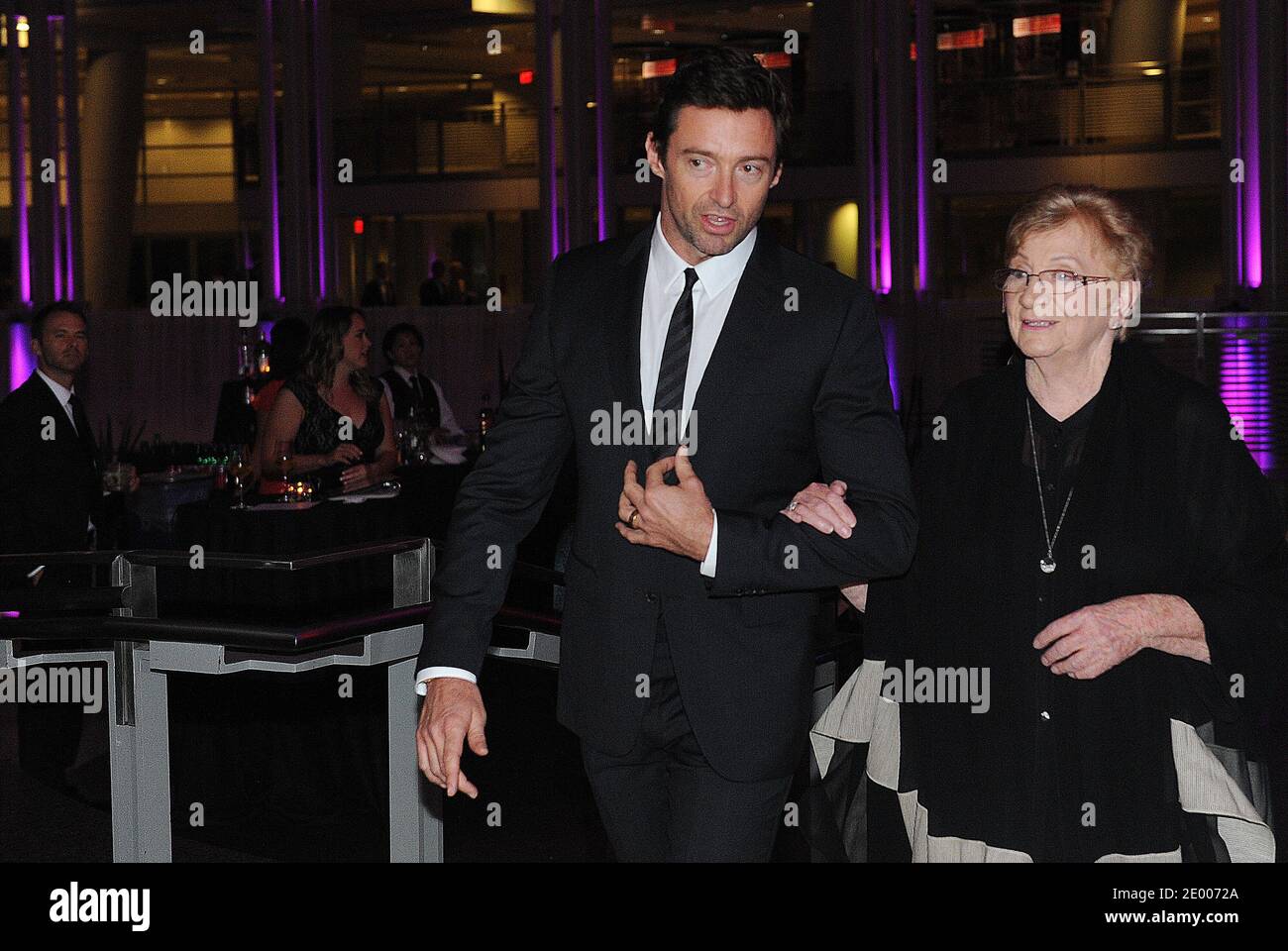 Actor Hugh Jackman and his mother in law Faye Duncan attend the 15th ...