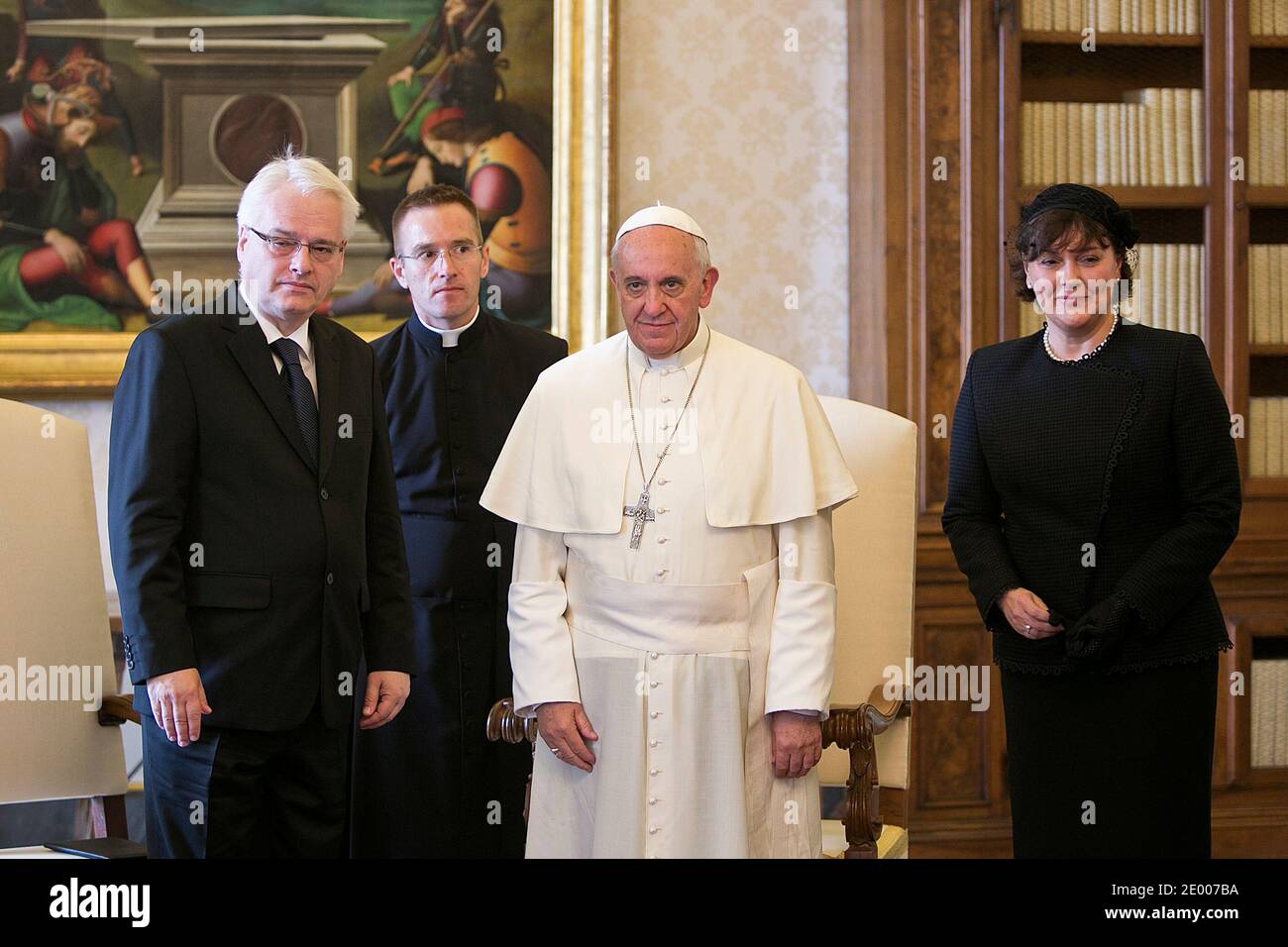 Pope Francis meets with croatian president Ivo Josipovic and his wife ...