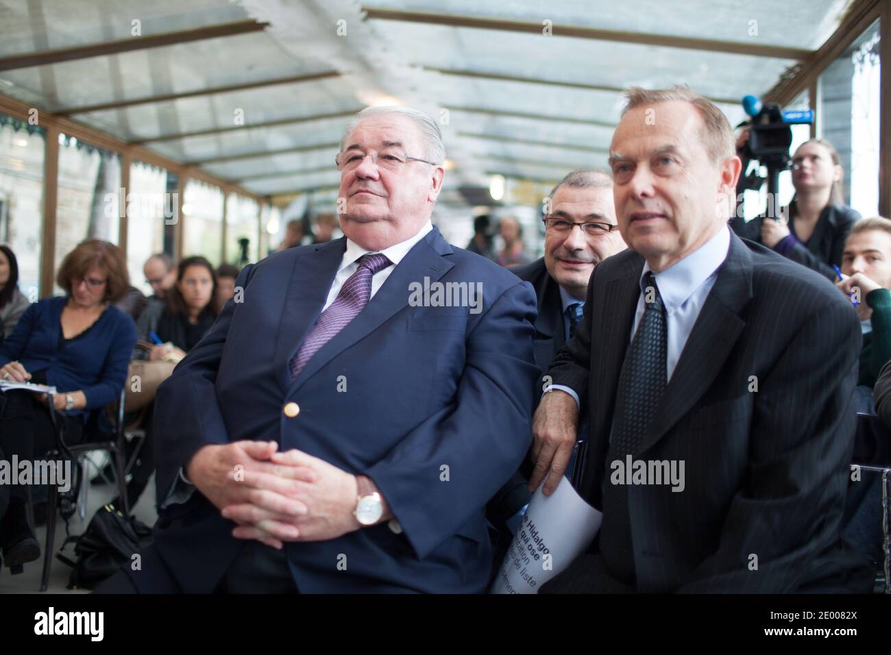 Daniel Vaillant, Mayor of 18th district attends Anne Hidalgo's press ...