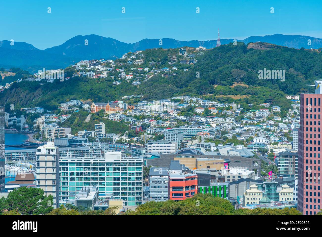 Panorama view of downtown Wellington, New Zealand Stock Photo - Alamy