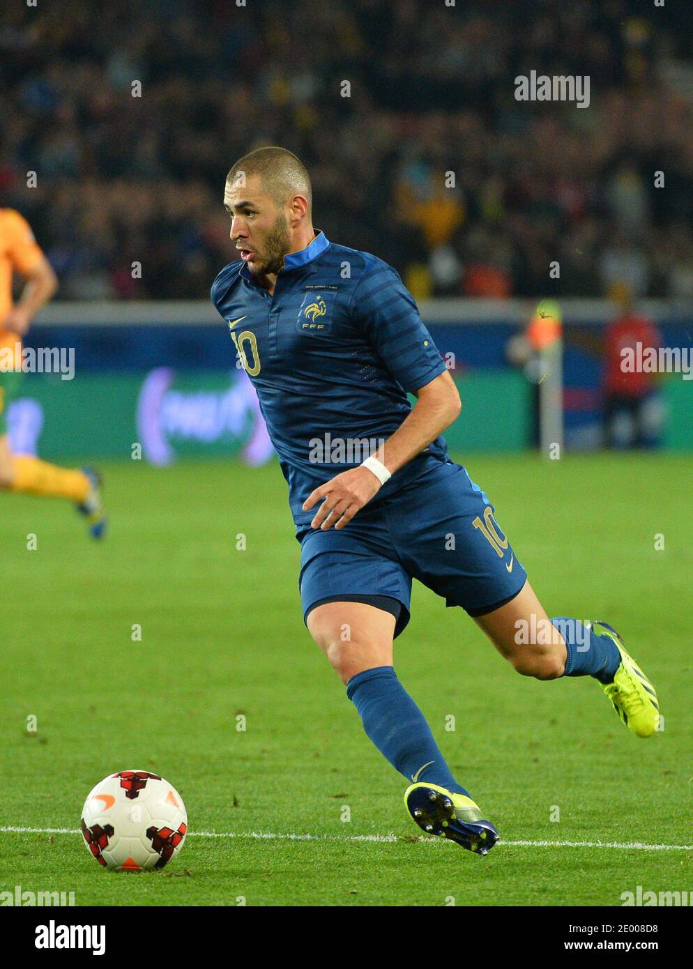 France's Karim Benzema during the Friendly International Football match ...