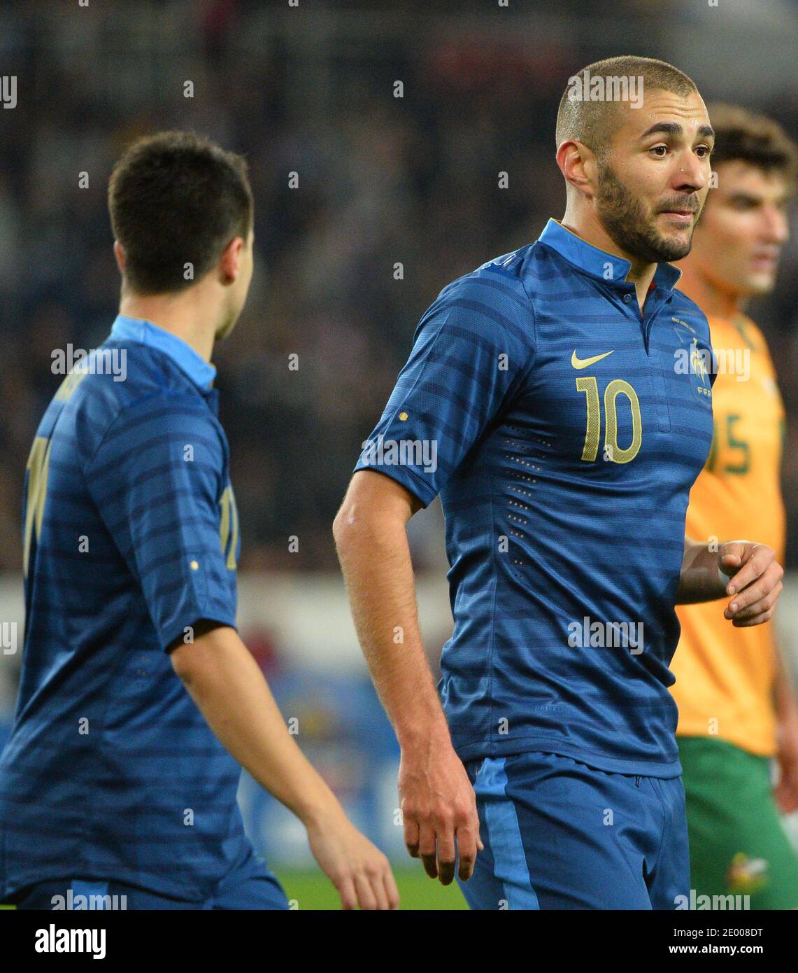 France's Karim Benzema during the Friendly International Football match ...