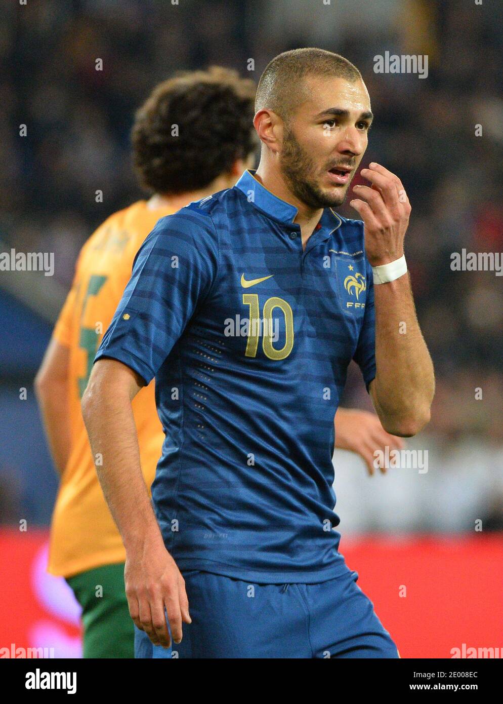 France's Karim Benzema during the Friendly International Football match ...