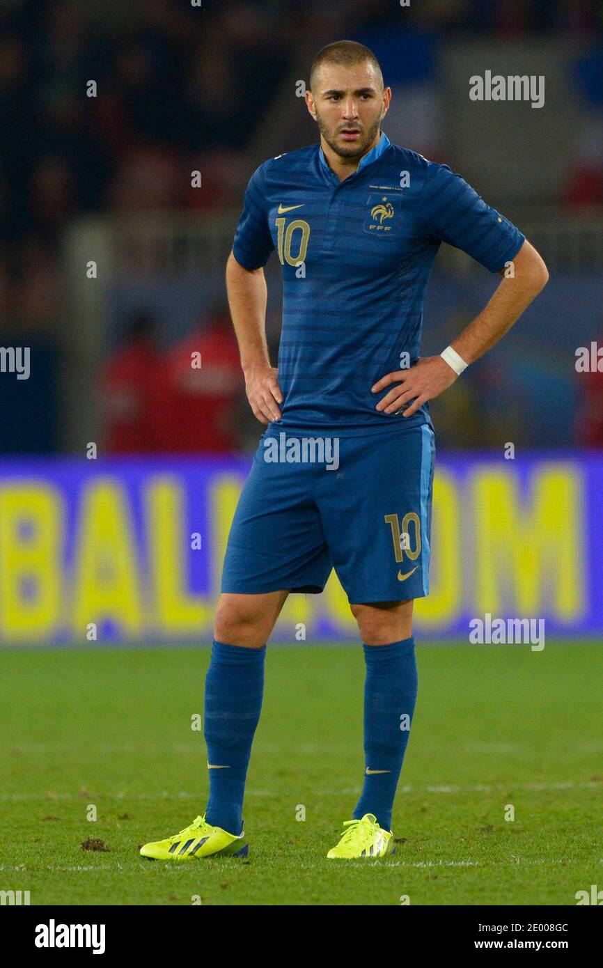 France's Karim Benzema during the Friendly International Football match ...