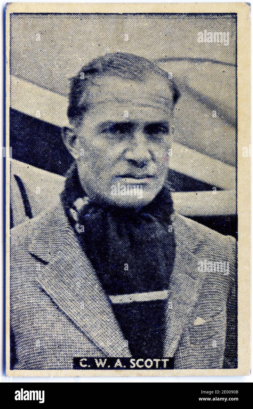 Cigarette card portrait of Flight Lieutenant Charles William Anderson ...