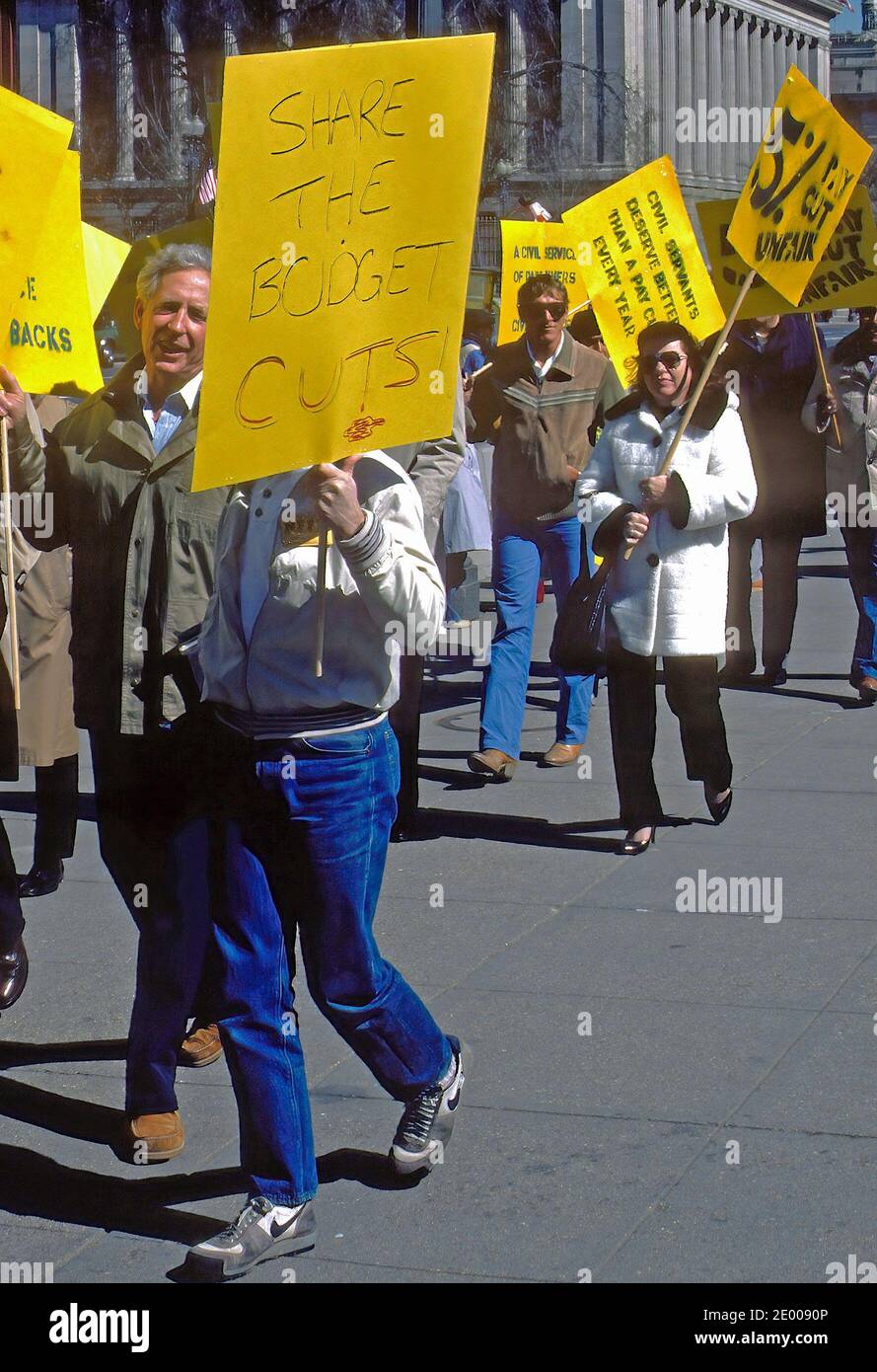 Washington, DC. USA, February 19, 1985 Federal government employees ...