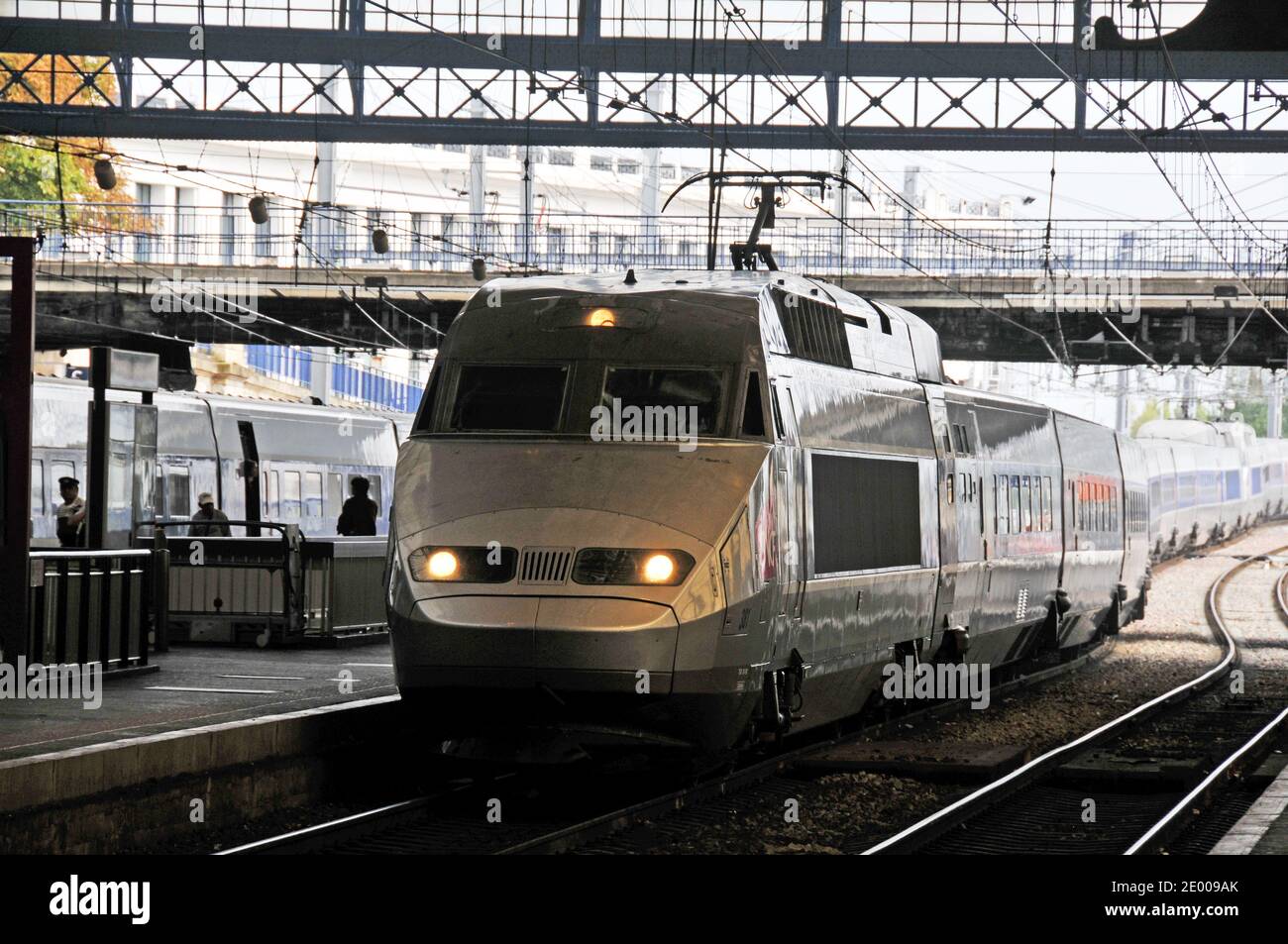 TGV train entering in Bordeaux Saint-Jean railway station, Bordeaux ...