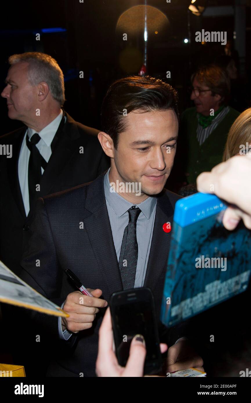 Joseph Gordon-Levitt attending the French premiere of the movie Don Jon ...