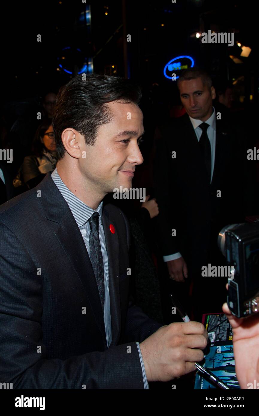 Joseph Gordon-Levitt attending the French premiere of the movie Don Jon ...