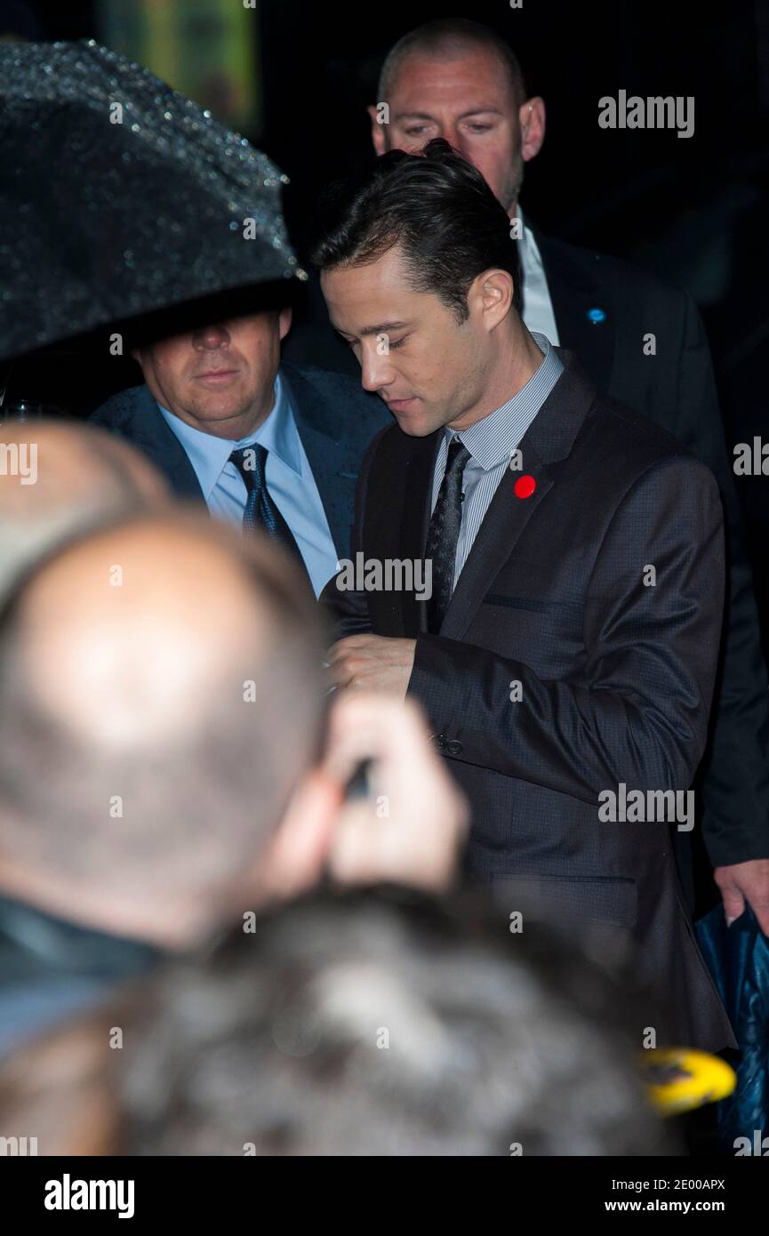 Joseph Gordon-Levitt attending the French premiere of the movie Don Jon ...
