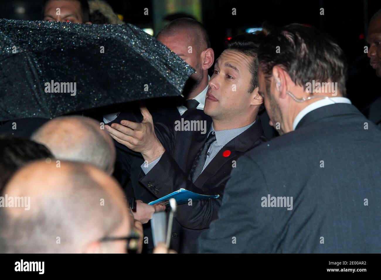 Joseph Gordon-Levitt attending the French premiere of the movie Don Jon ...