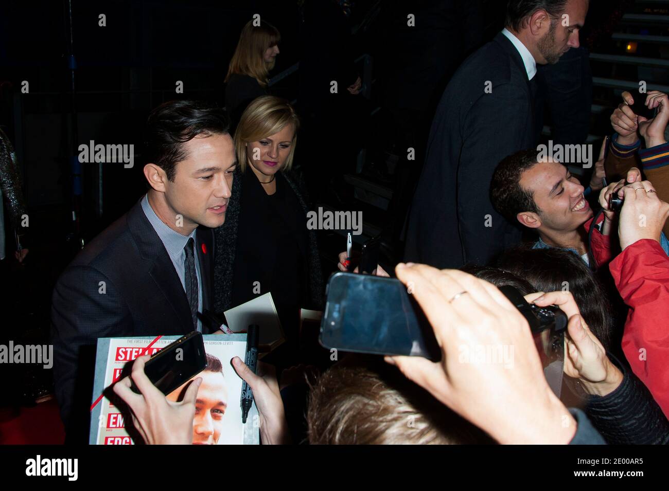 Joseph Gordon-Levitt attending the French premiere of the movie Don Jon ...