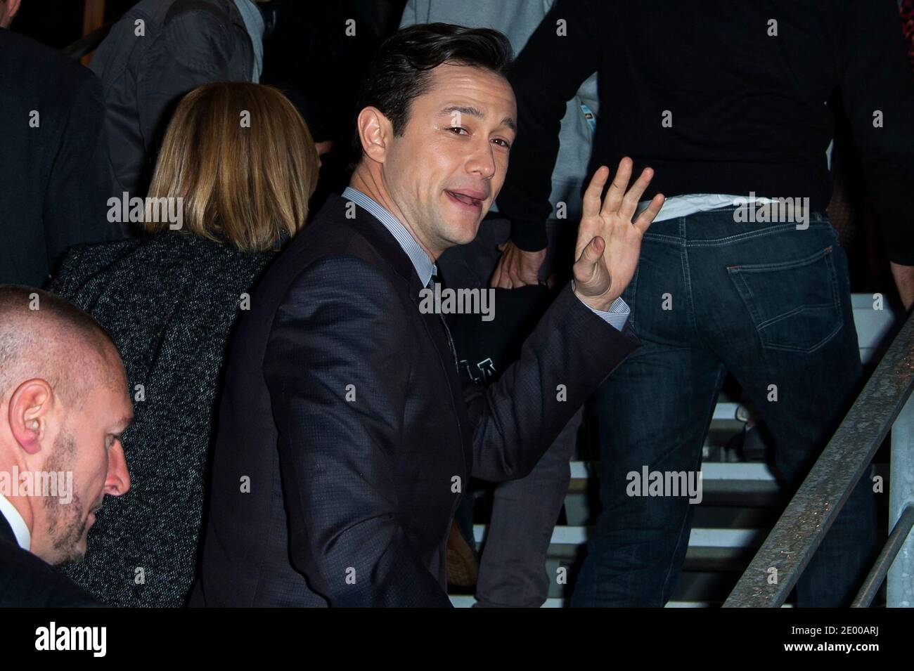 Joseph Gordon-Levitt attending the French premiere of the movie Don Jon ...
