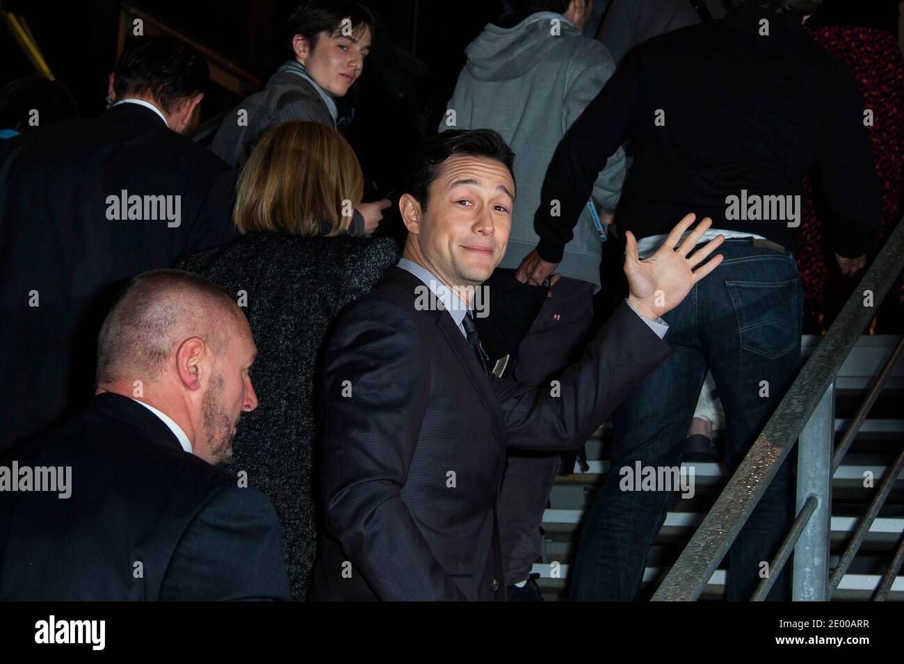 Joseph Gordon-Levitt attending the French premiere of the movie Don Jon ...