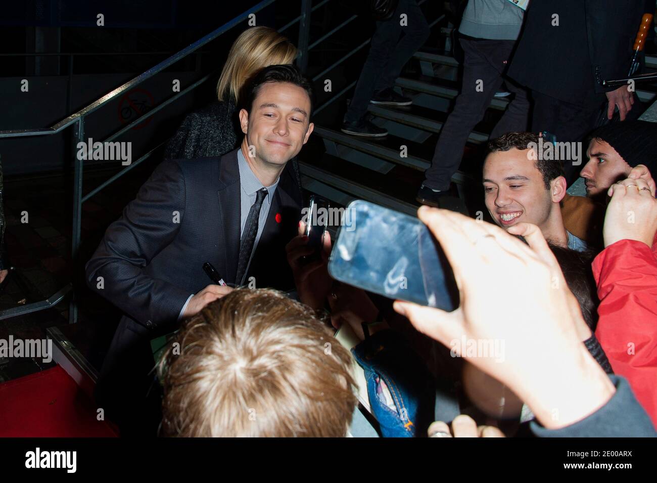 Joseph Gordon-Levitt attending the French premiere of the movie Don Jon ...