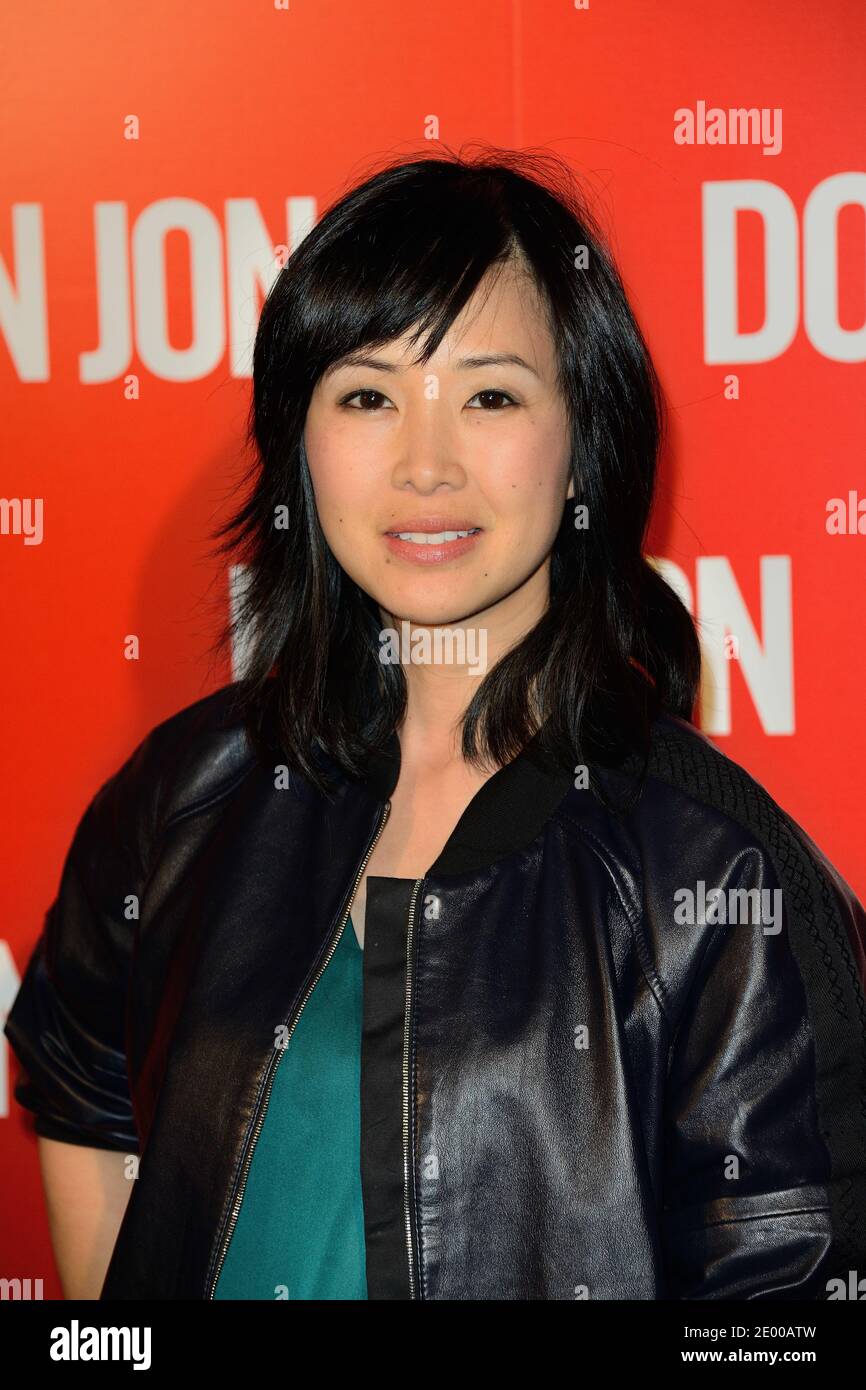 Linh Dan Pham attending the premiere of Don Jon at UGC Cine Cite Bercy ...