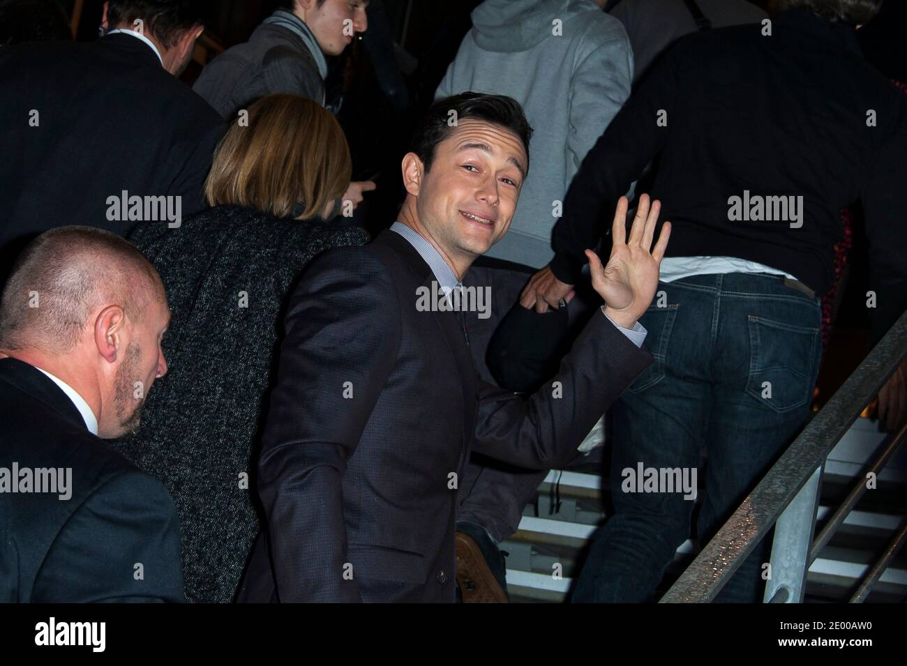Joseph Gordon-Levitt attending the French premiere of the movie Don Jon ...