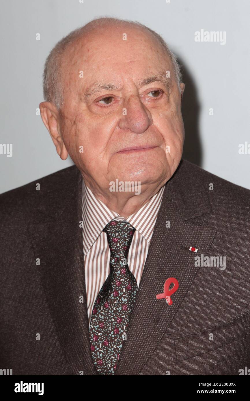 Pierre Berge attending the Sidaction press conference held at its ...