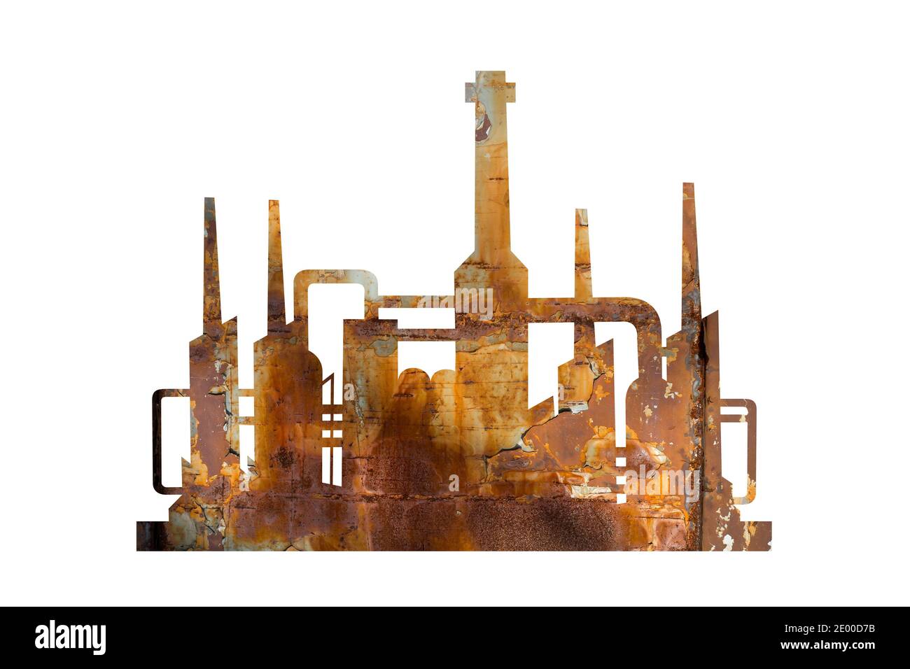Old aged factory - corroded plant as metaphor of abandoned and ...