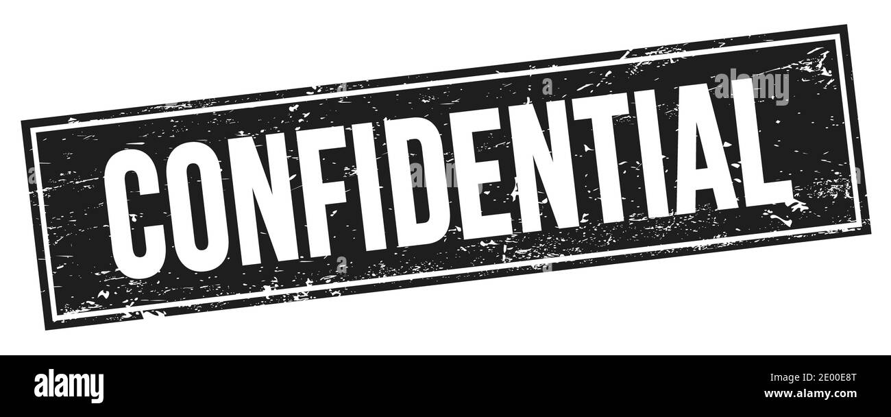 CONFIDENTIAL text on black grungy rectangle stamp sign Stock Photo - Alamy