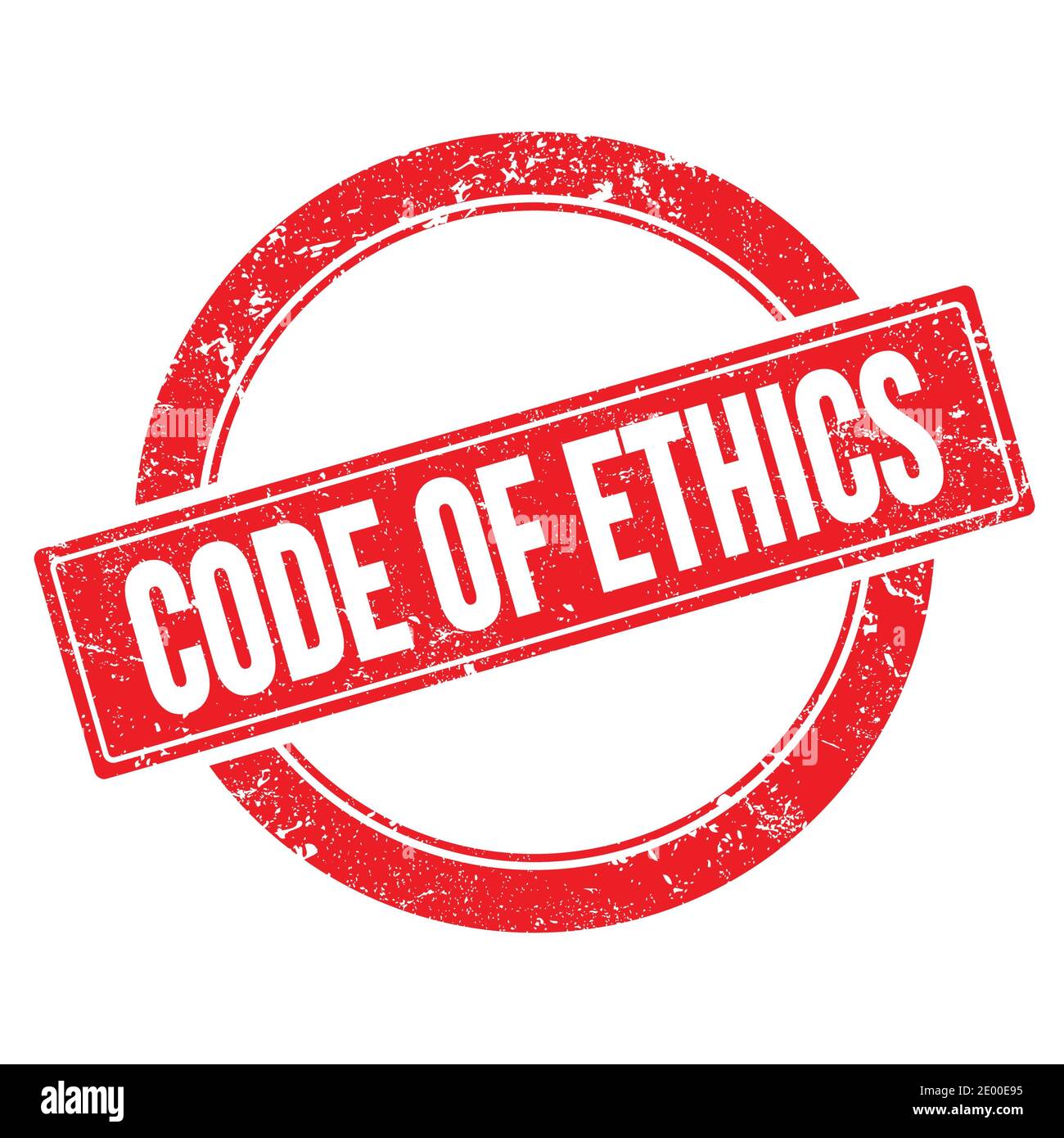 CODE OF ETHICS text on red grungy round vintage stamp Stock Photo - Alamy