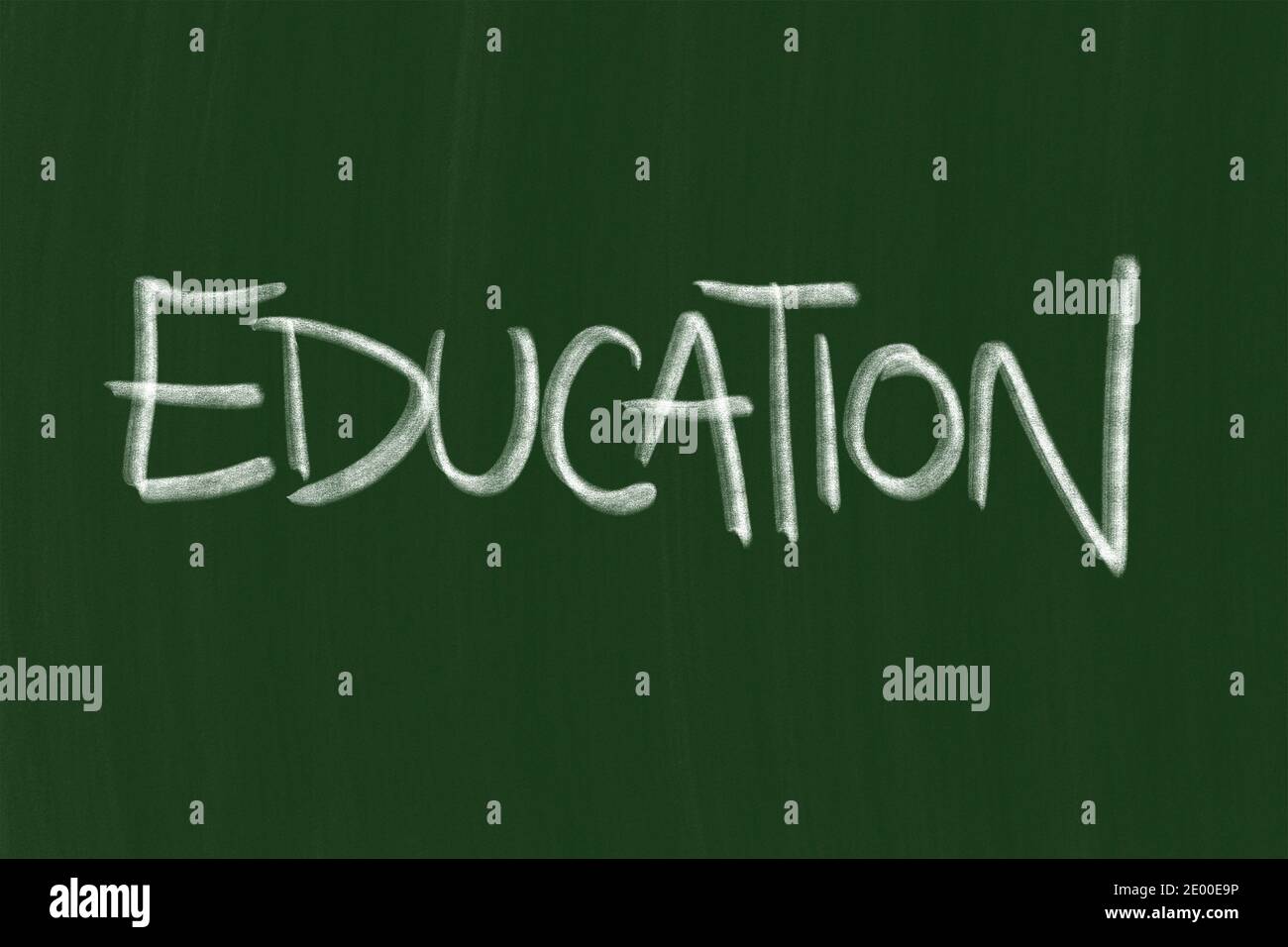 Education - handwritten text is written by chalk on blackboard and ...