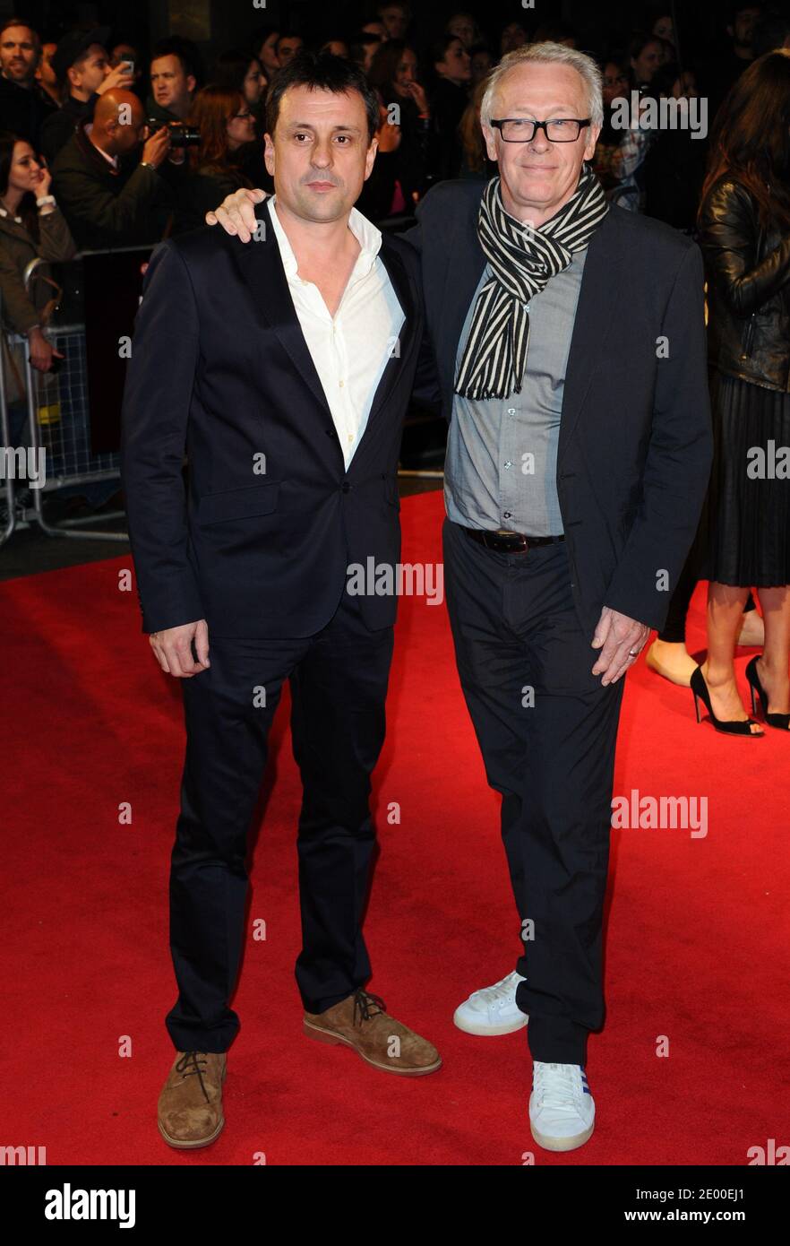 Producers Paul Webster and Guy Heeley arriving to the premiere for the ...