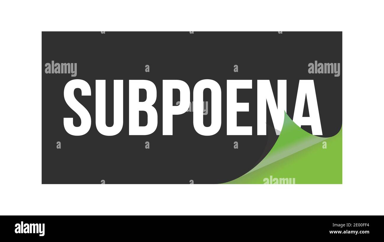 Subpoena stamp hi-res stock photography and images - Alamy