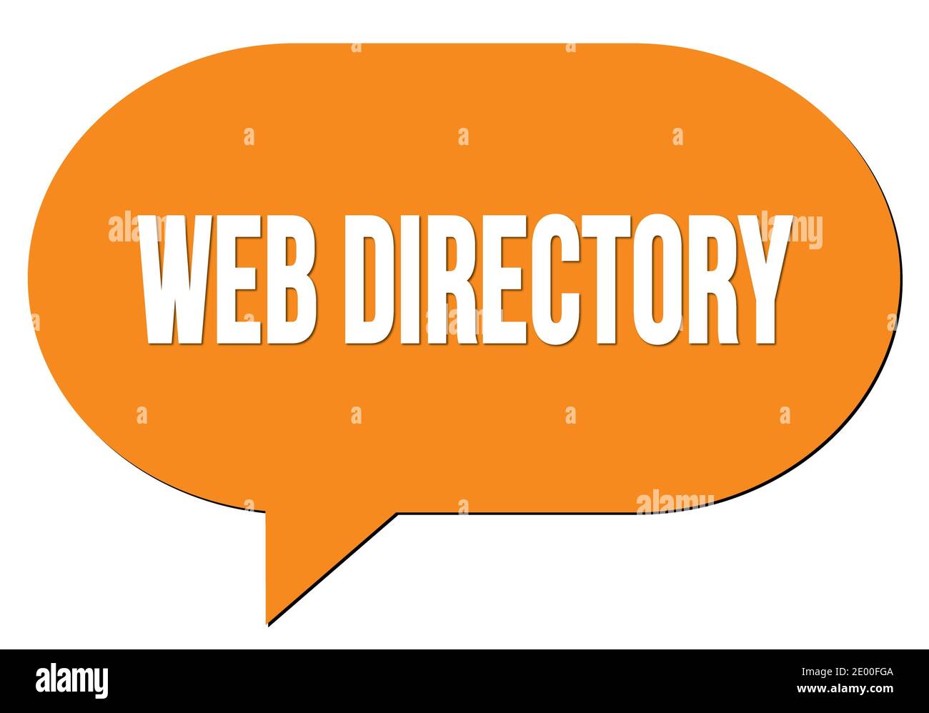 WEB DIRECTORY text written in an orange speech bubble stamp Stock Photo ...