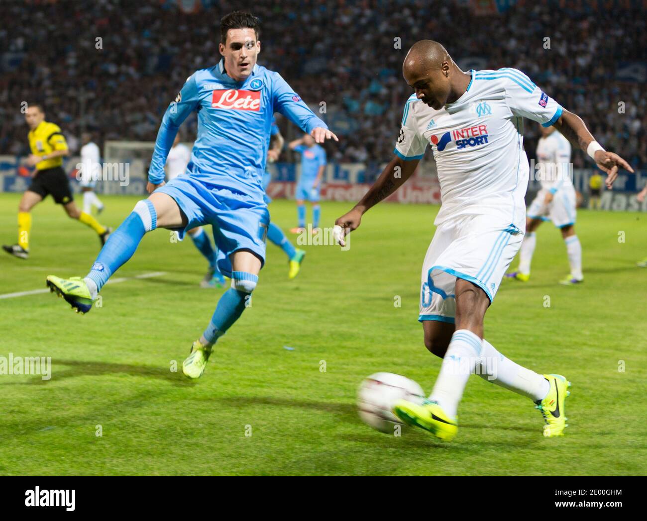 OM's Andre Ayew during the UEFA champions League soccer match ...
