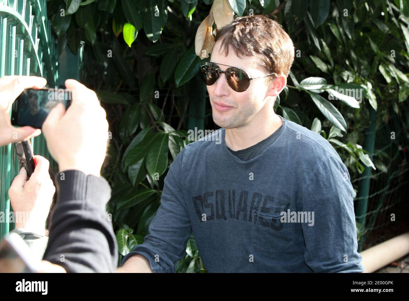 James Blunt leaves at the taping of the TV Show Vivement Dimanche held ...