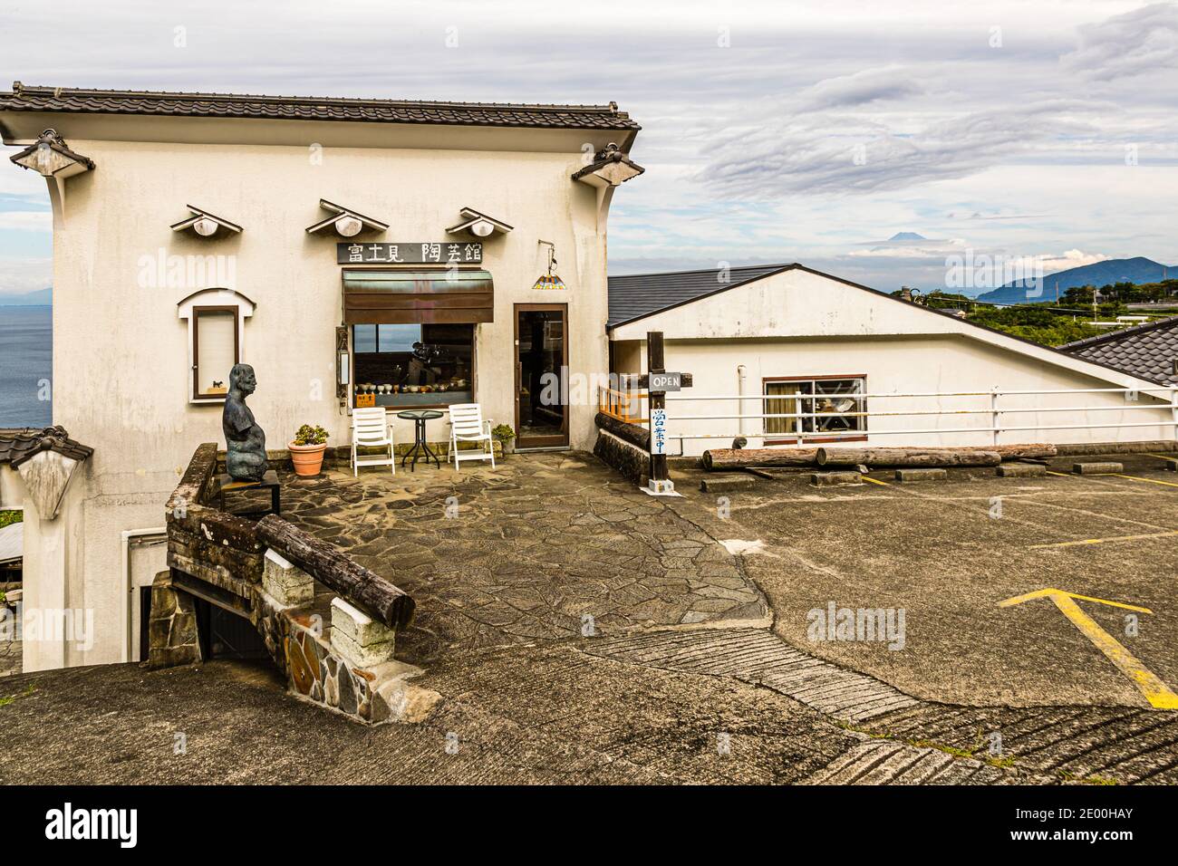 Mount Fuji view from a restaurant on the peninsula Izu, Japan Stock ...