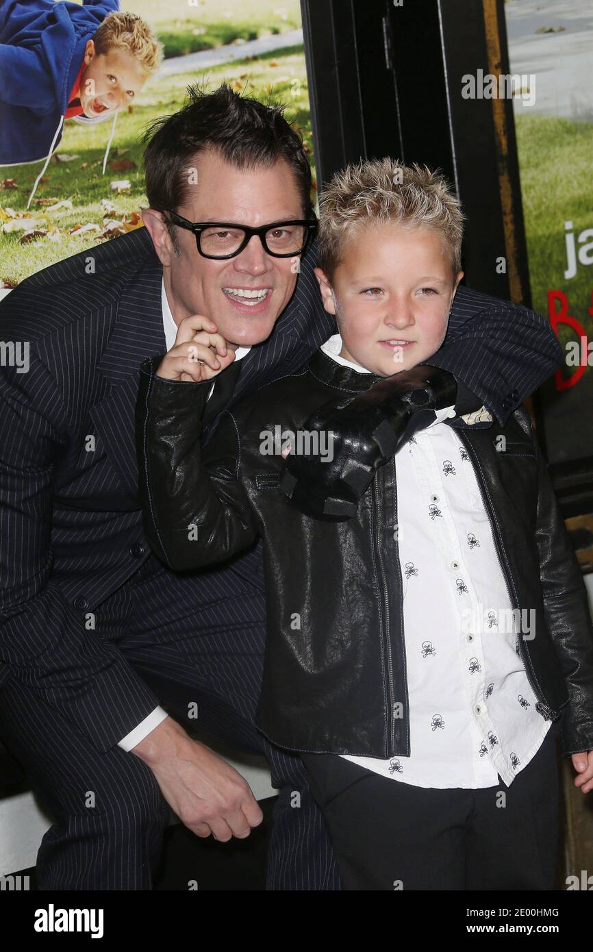 Johnny Knoxville and Jackson 'Billy' Nicoll arriving to the premiere of ...