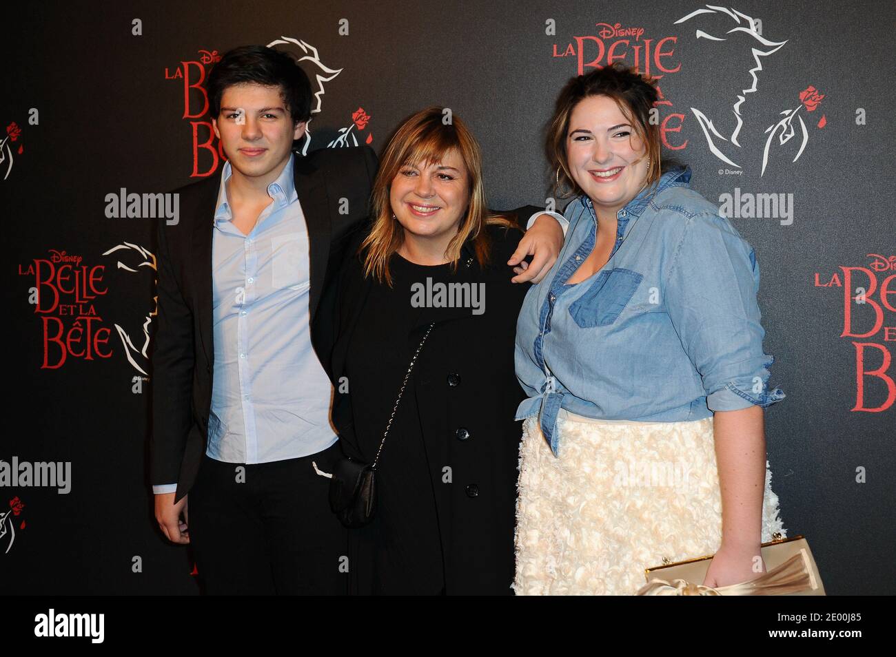 Michele Bernier and her children Enzo and Charlotte Gaccio attending ...