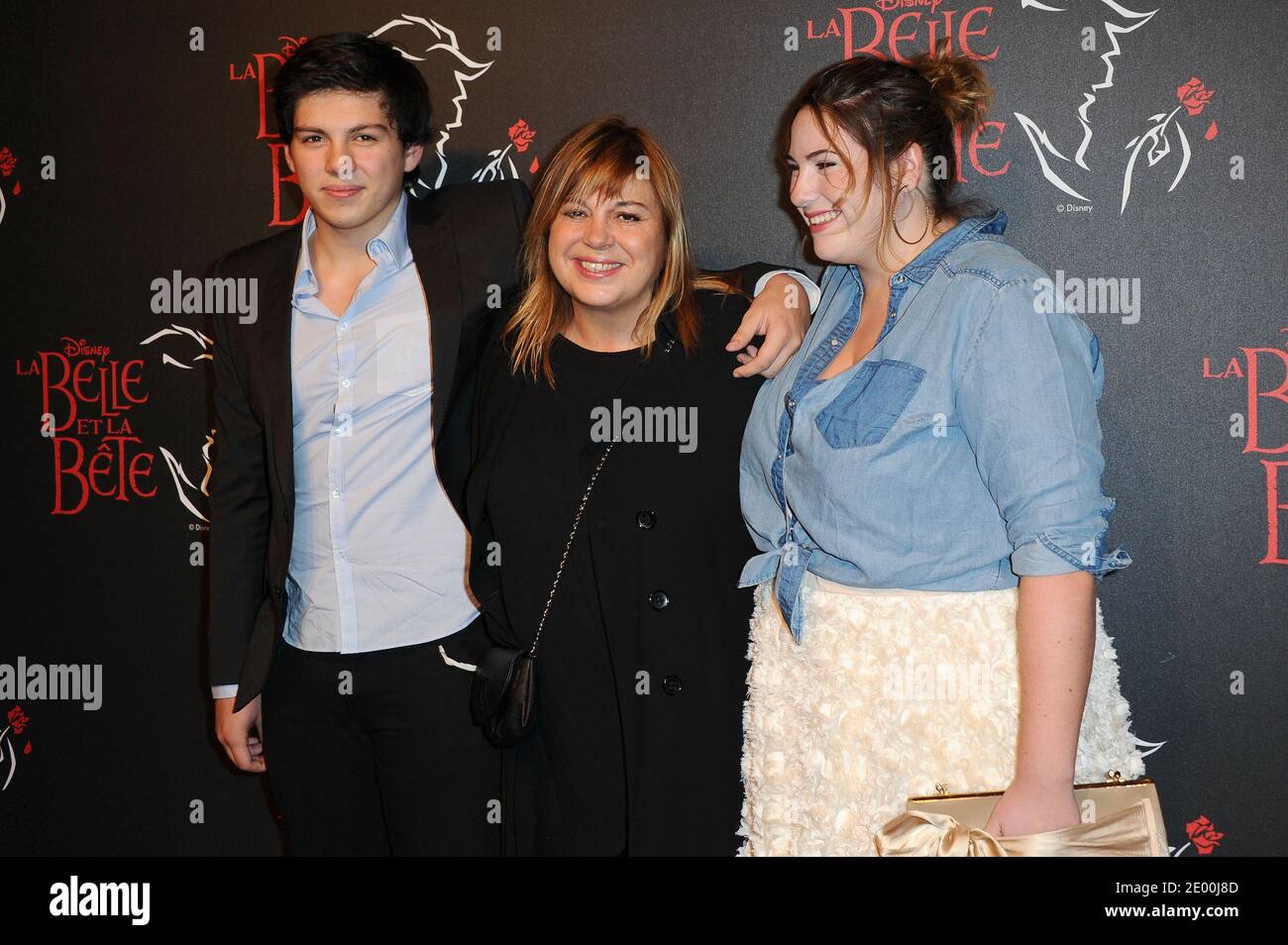 Michele Bernier and her children Enzo and Charlotte Gaccio attending ...