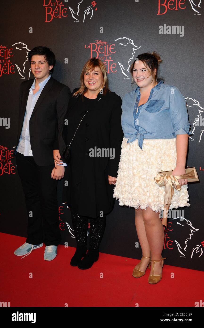 Michele Bernier and her children Enzo and Charlotte Gaccio attending ...