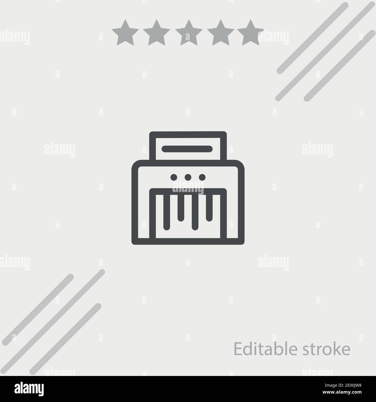 paper shredder vector icon modern simple vector illustration Stock ...