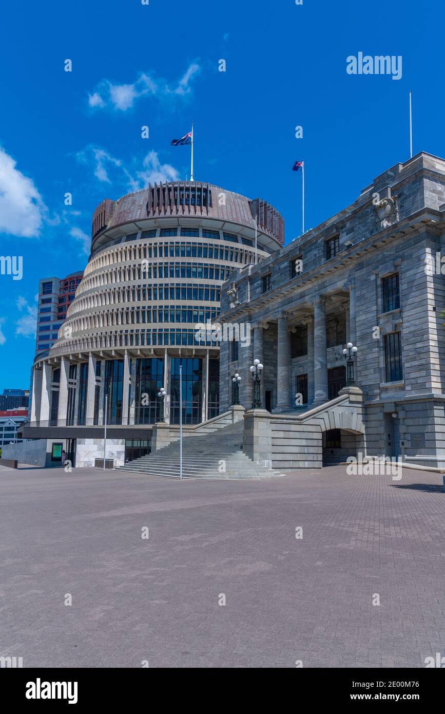 New Zealand Parliament Buildings in Wellington Stock Photo - Alamy