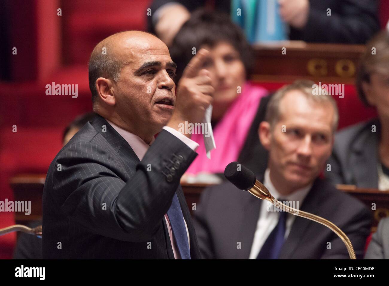 Junior Minister for Veterans Kader Arif pictured speaking during the ...