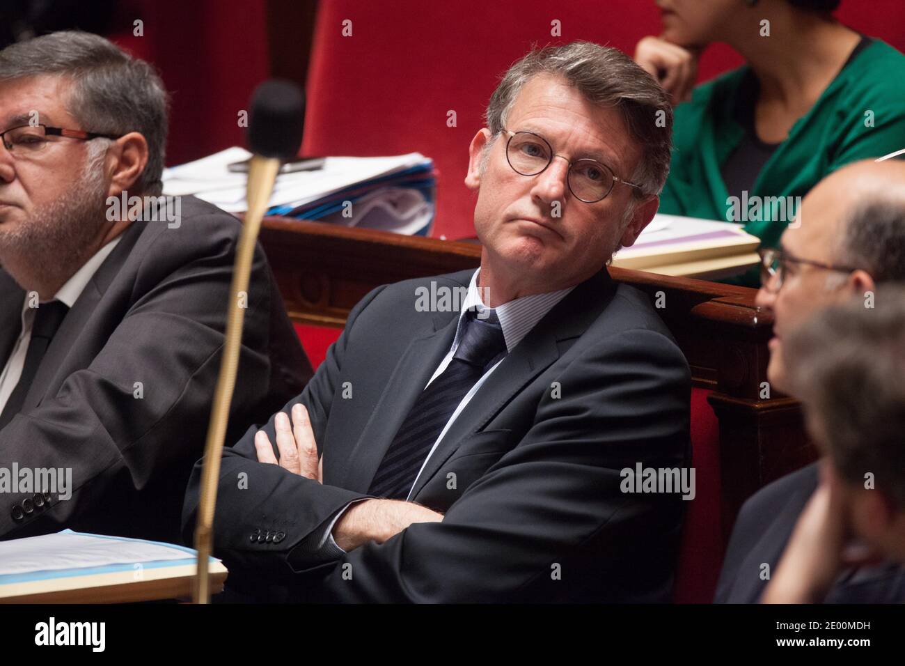 French Education Minister Vincent Peillon pictured during the question ...