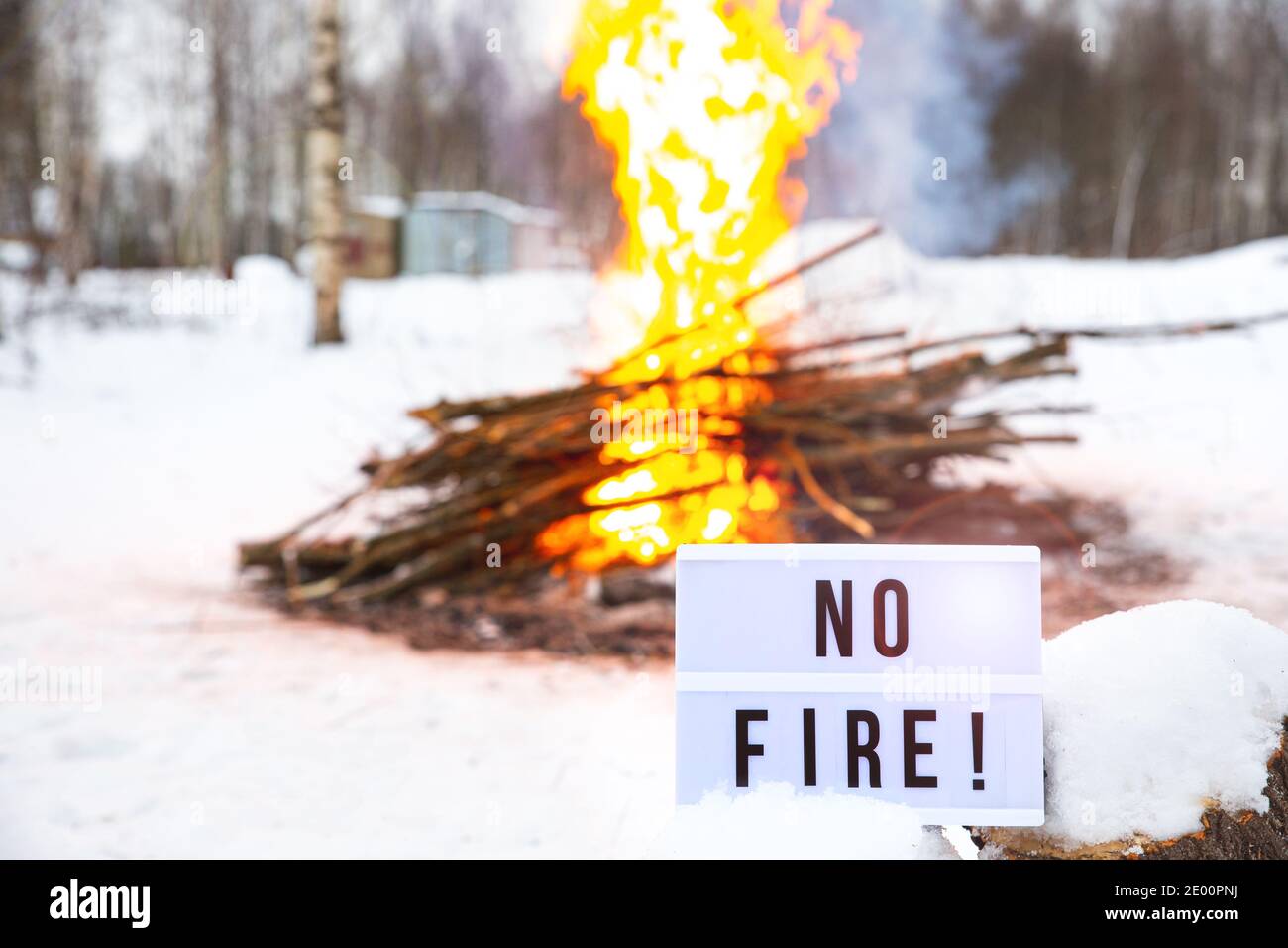 The concept of nature protection, protection from forest fires, ecology ...