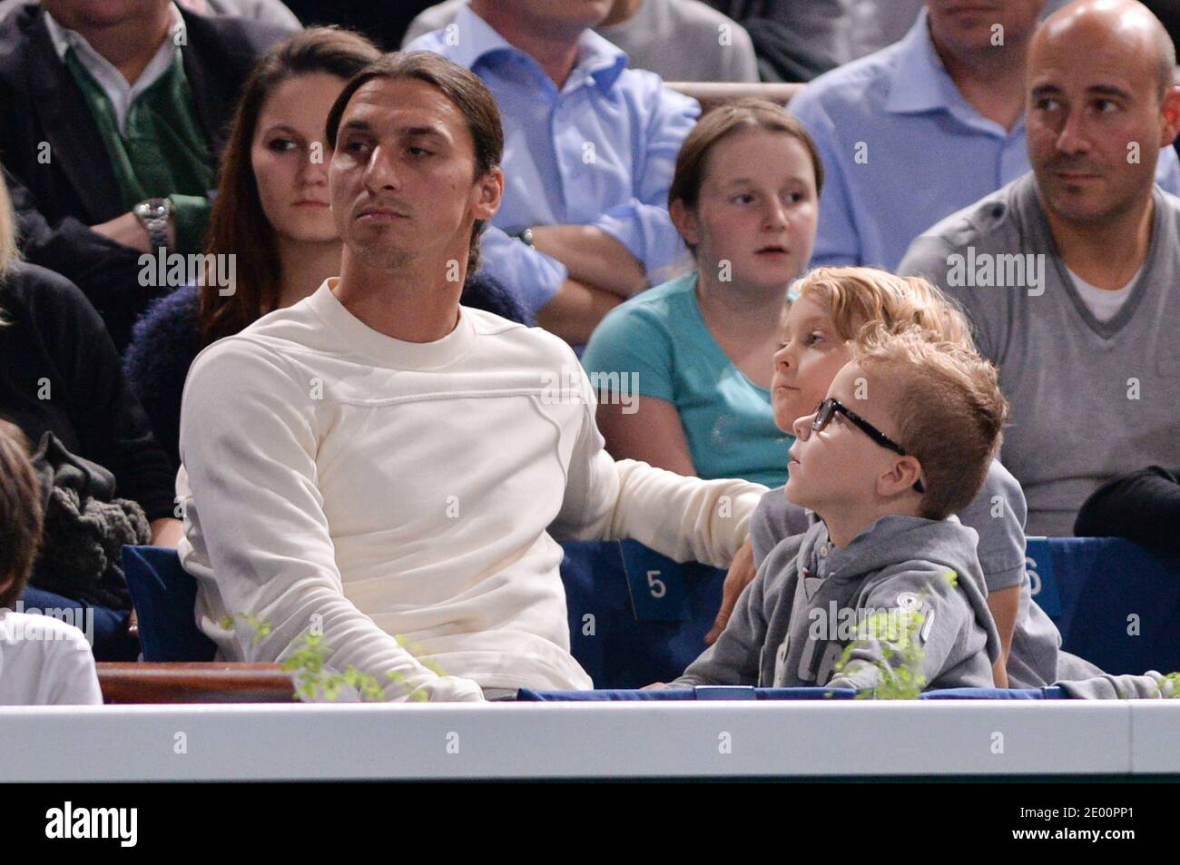 Zlatan Ibrahimovic, his wife Helena and his children Vincent and ...