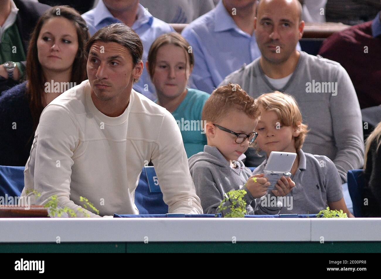 Zlatan Ibrahimovic, his wife Helena and his children Vincent and ...