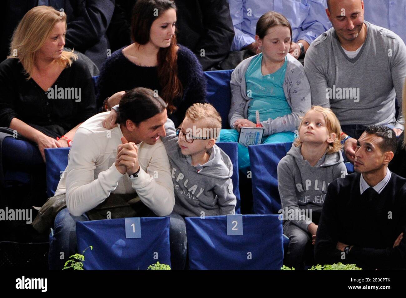 Zlatan Ibrahimovic, his wife Helena and his children Vincent and ...