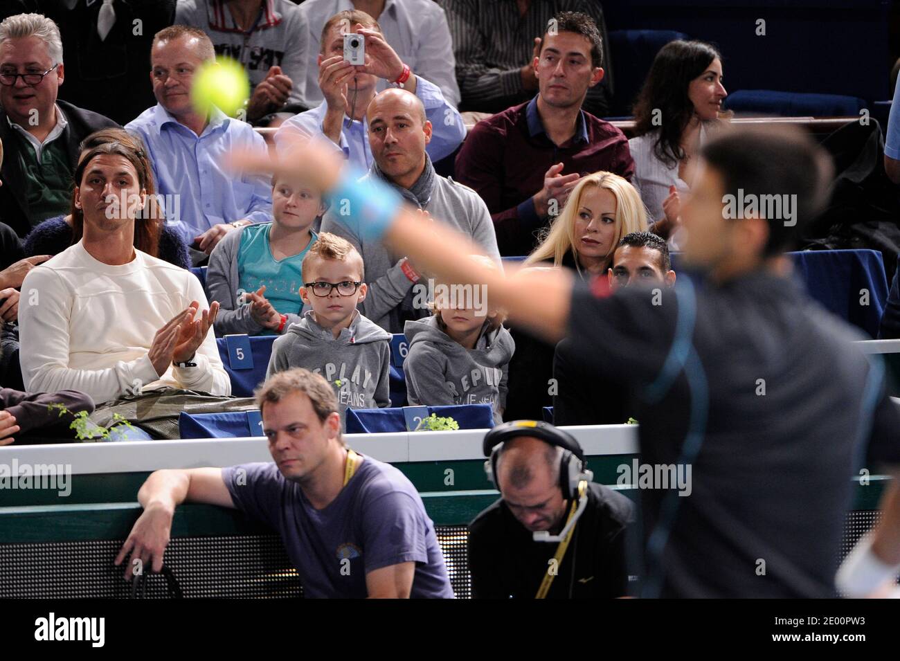 Zlatan Ibrahimovic, his wife Helena and his children Vincent and ...