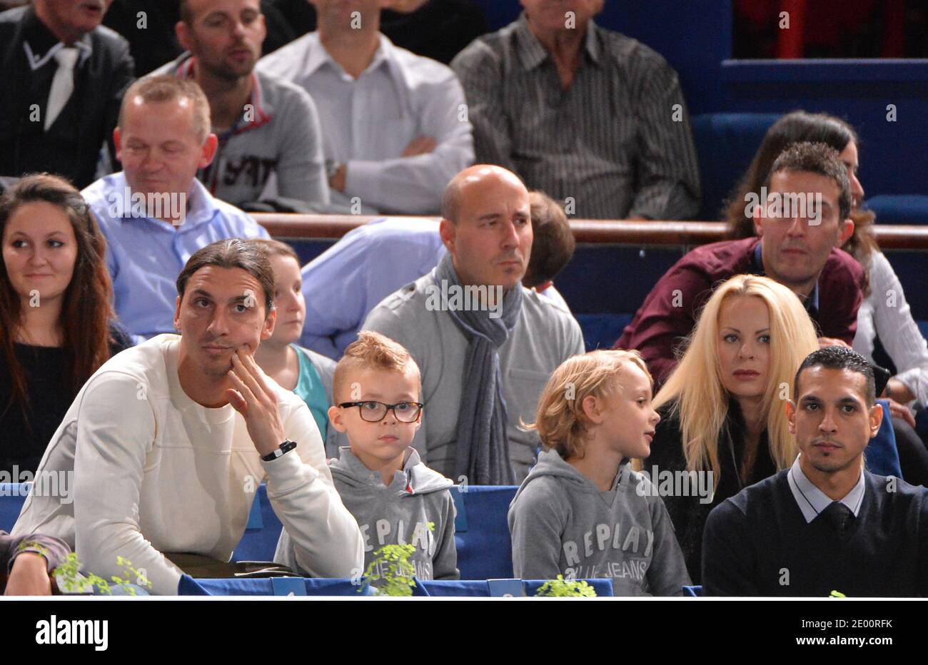 Zlatan Ibrahimovic, his wife Helena and his children Vincent and ...