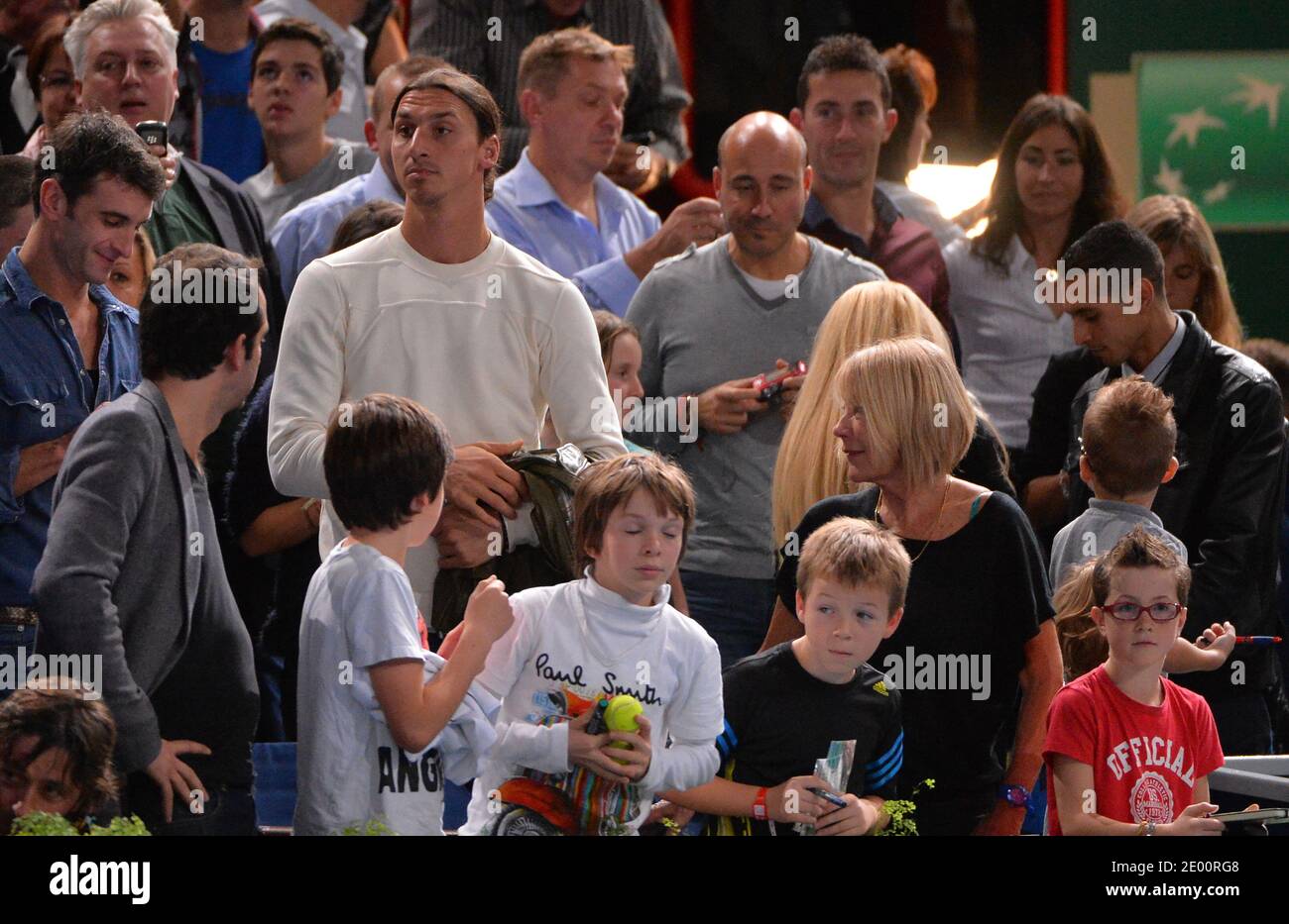 Zlatan Ibrahimovic, his wife Helena and his children Vincent and ...