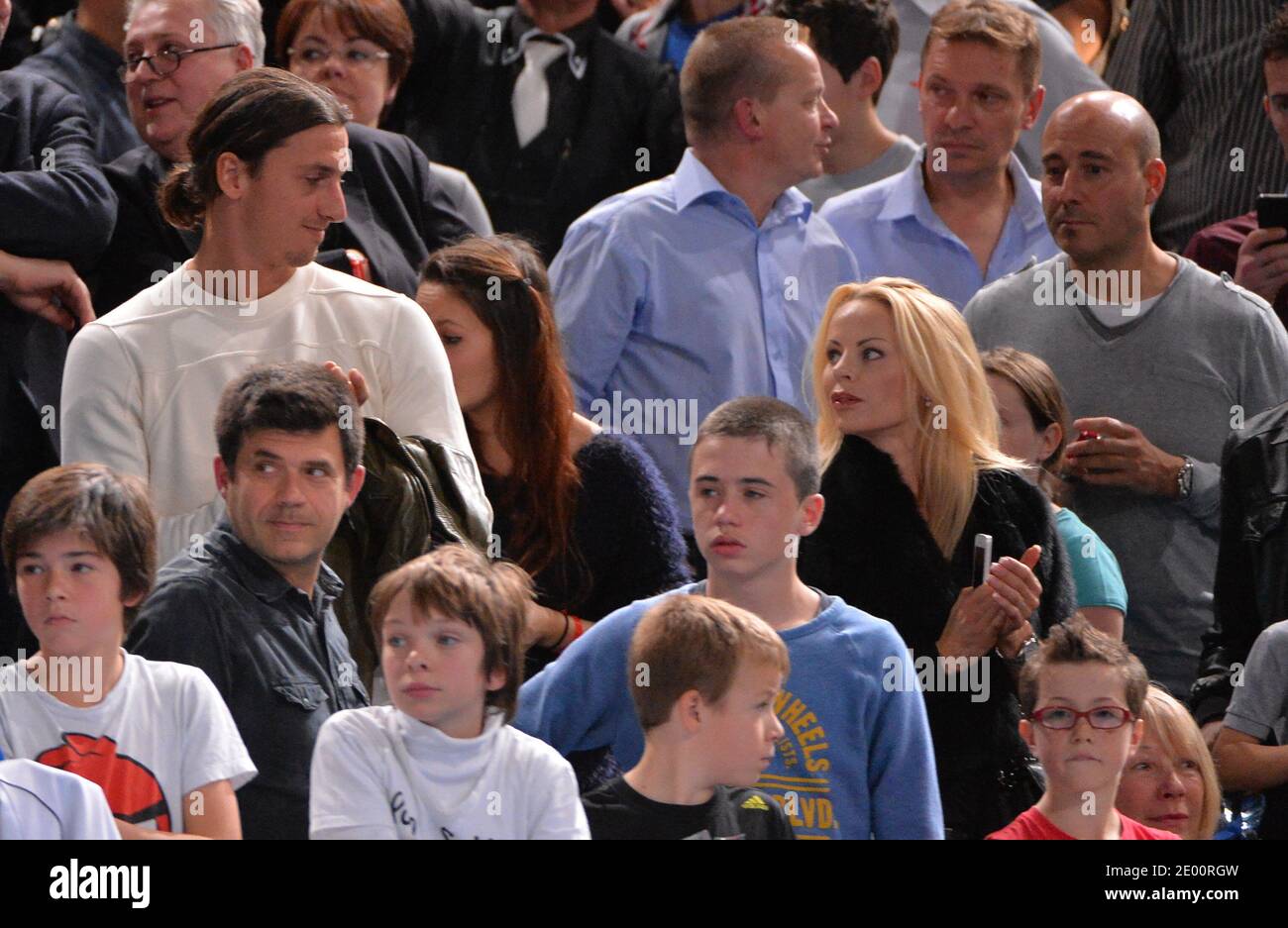 Zlatan Ibrahimovic, his wife Helena and his children Vincent and ...